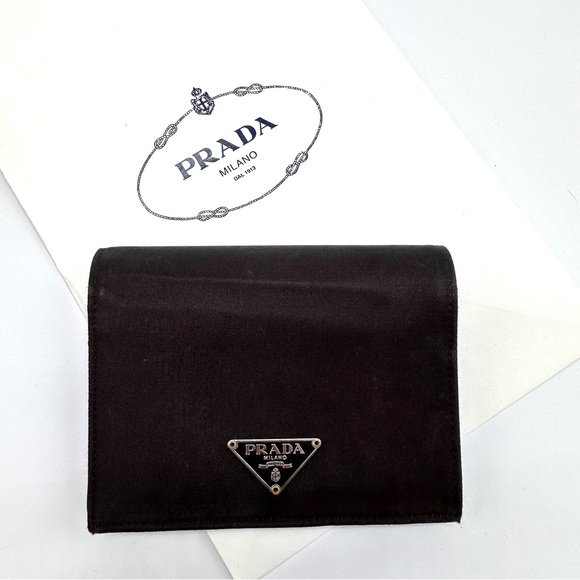 Prada | Bags | Authentic Prada Wallet In Black | Poshmark